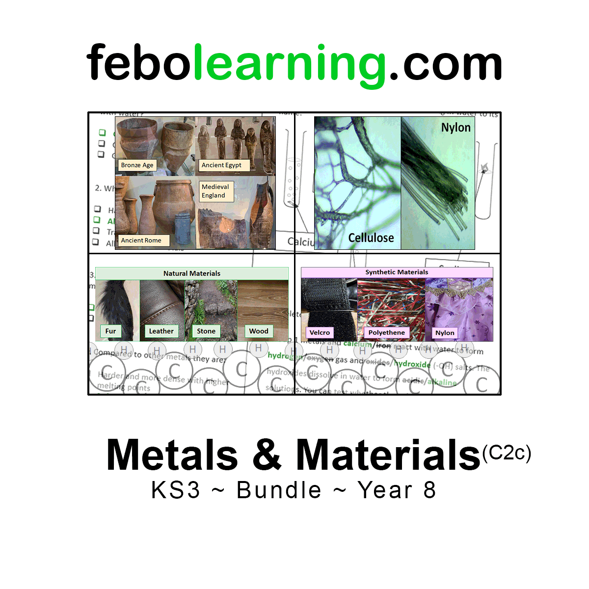 KS3 Metals and Materials Bundle Year 8 - febolearning.com
