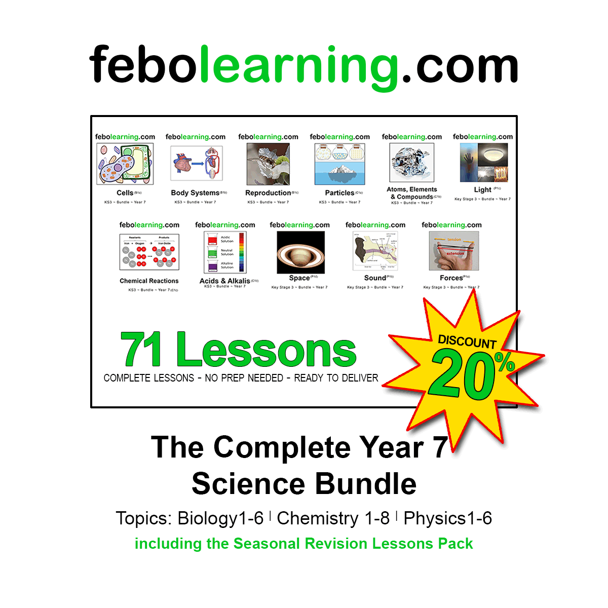 Key Stage 3 The Complete Year 7 Science Bundle - febolearning.com