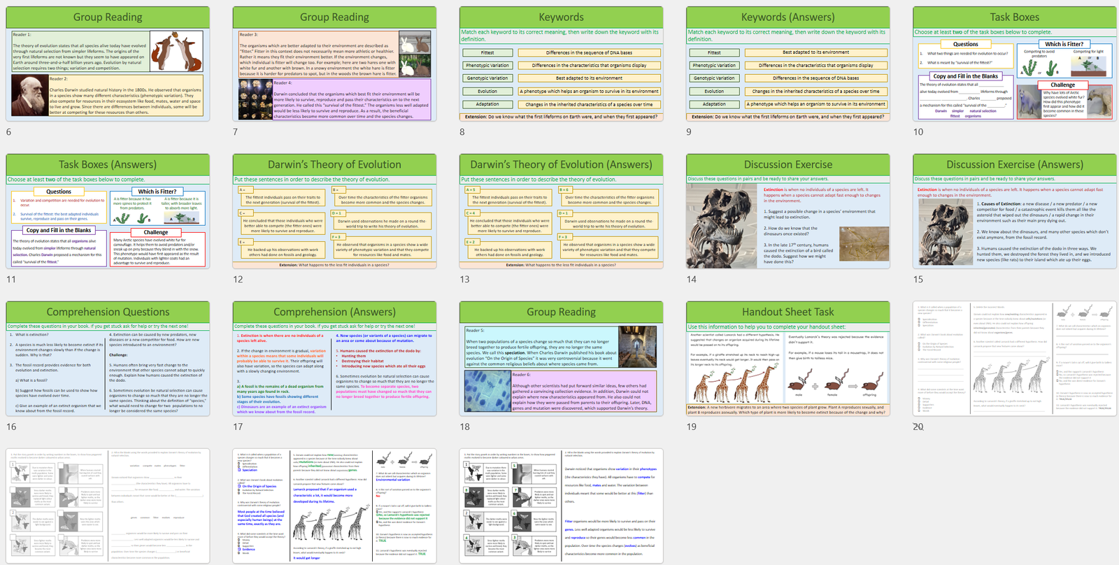 GCSE Biology Topic 6: Evolution - febolearning.com